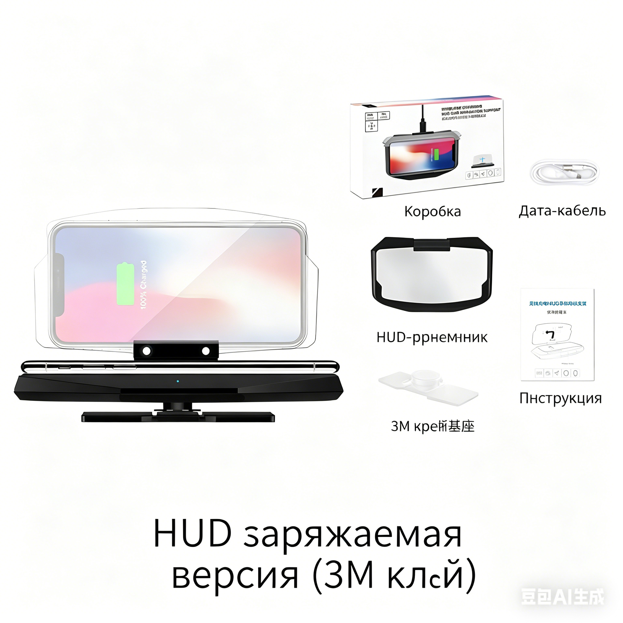 Проекция на лобовое стекло/ Проектор скорости для бензС функцией навигации / HUD OBD M3
