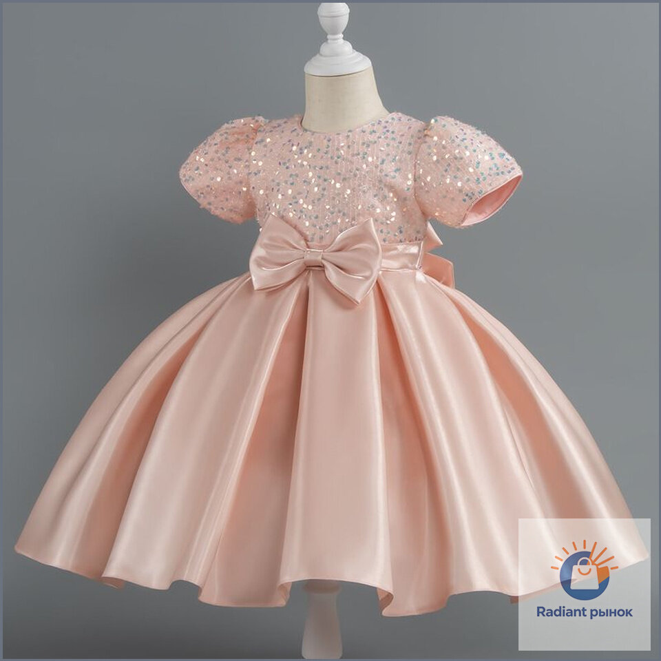 Платье Осень-зима 2025, размер 120cm, розовый