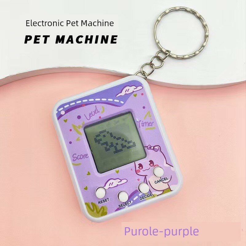 Портативная электронная игра-питомец в стиле Tamagotchi с сиреневым цветом для детей