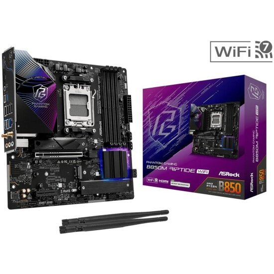 Материнская плата Asrock B850M RIPTIDE WIFI (AM5, mATX)