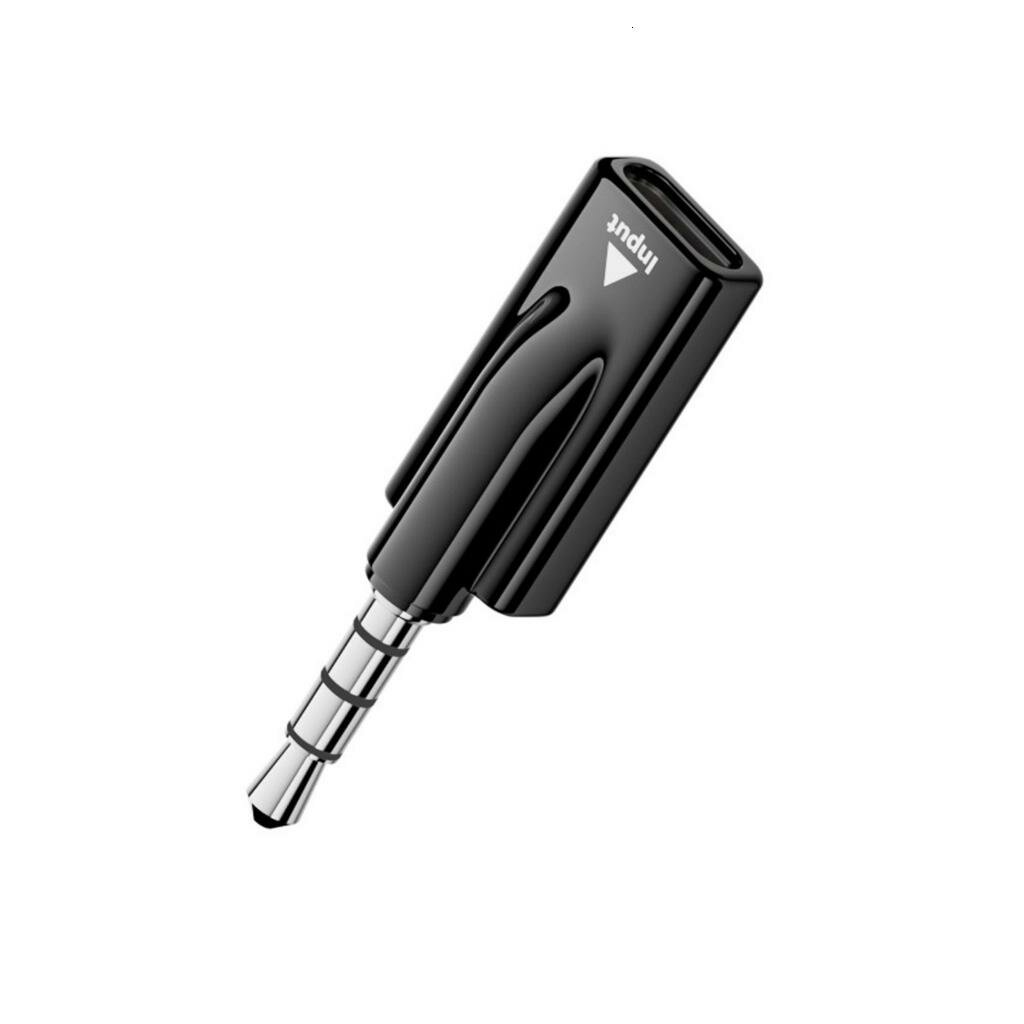 Адаптер USB-C — 3,5 мм, Черный - от женщины к мужчине