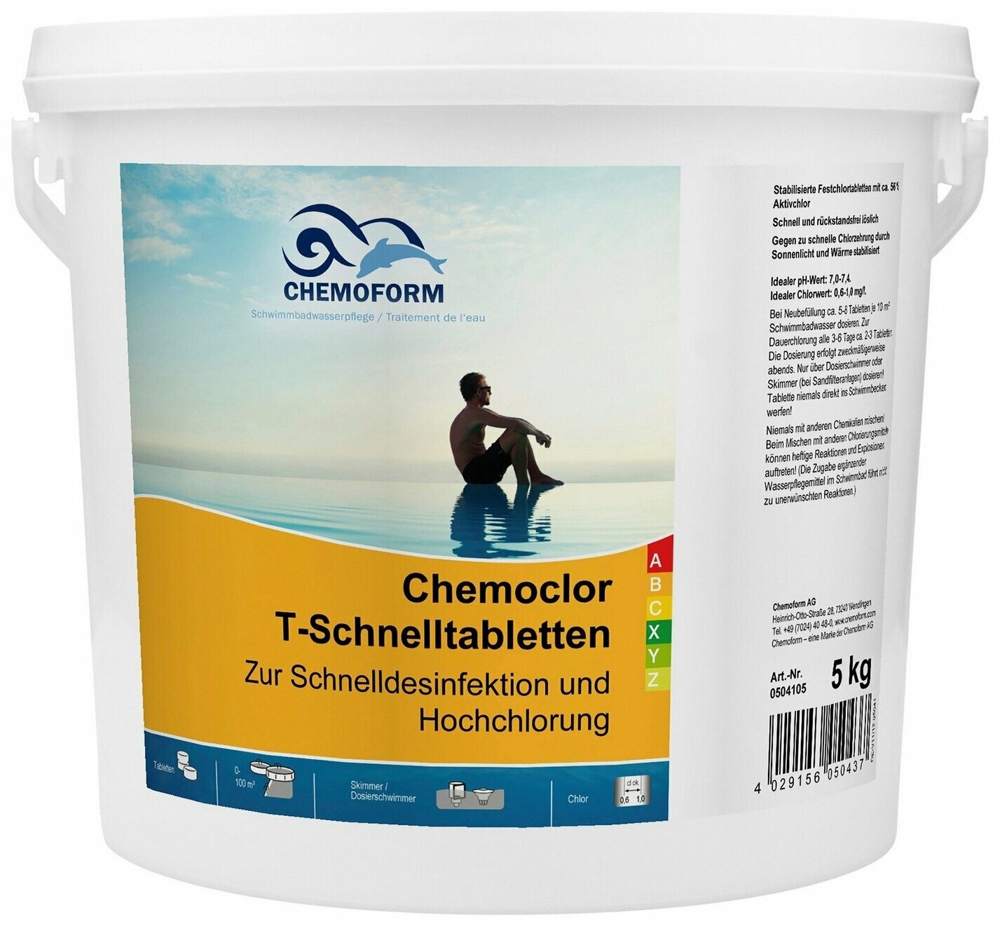 Химия для бассейнов Chemoform Кемохлор-Т 5кг 0504105