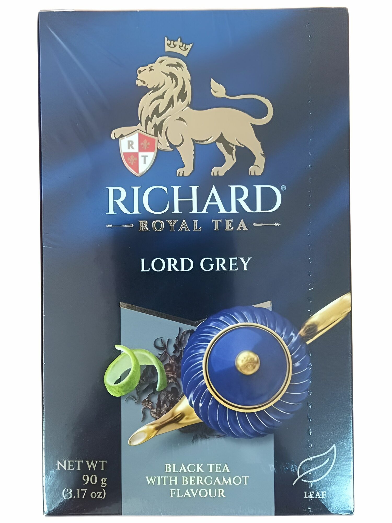 Чай RICHARD "LORD GREY" черный крупнолистовой, Цейлонский с ароматом бергамота и лимона, 90 гр
