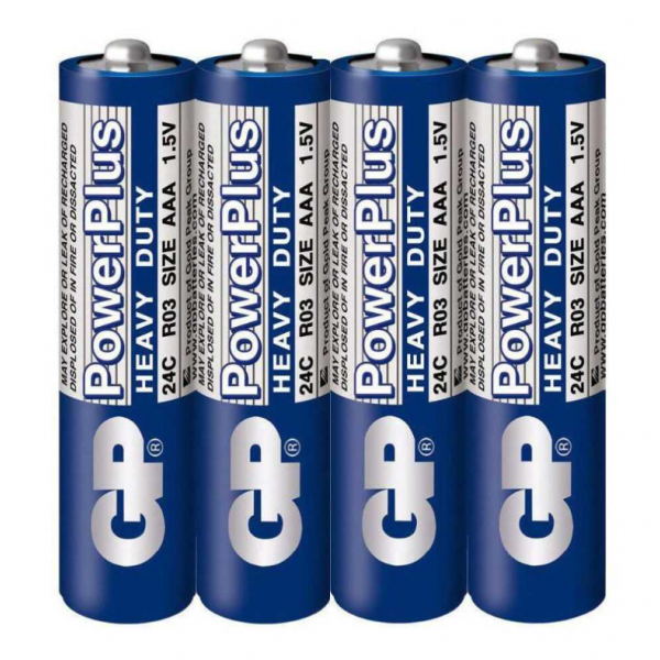 GP Batteries International Limited Солевые батарейки GP PowerPlus 24G AAA 4 шт в пленке