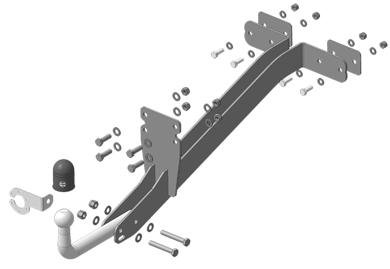 Фаркоп с эл-кой Smart для UAZ Patriot 2005-н. в. (оцинк. Шар)(паспорт и сертификат в комплекте) U101A. Автостандарт