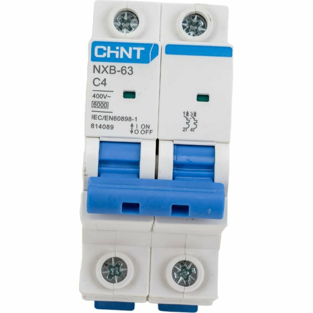 Автоматический выключатель CHINT NXB-63, 2P, 4A, 6кА, характеристика C 814089