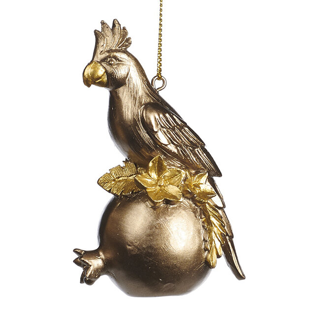Елочная игрушка Какаду Фридрих - Golden Garnet 9 см, подвеска, Goodwill (Гудвилл), MC38024-2