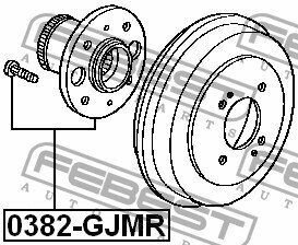 Ступица задняя FEBEST 0382GJMR