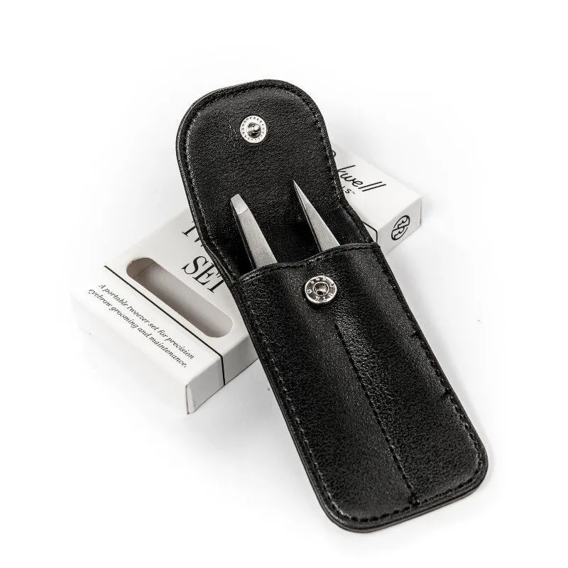 Набор пинцетов Rockwell из нержавеющей стали, 2 штуки в чехле