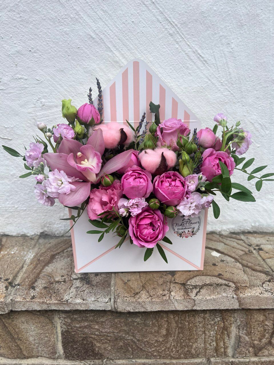 Конверт с цветами Розовые грёзы