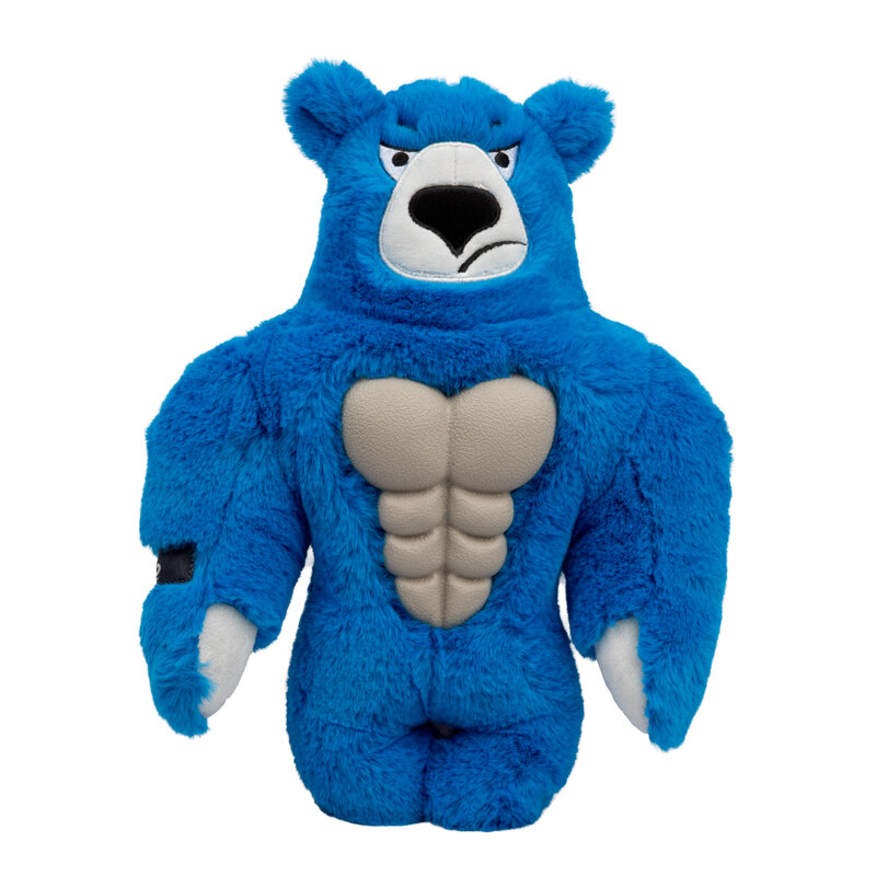 GiGwi Игрушка для собак Медведь-атлет "I'm HERO", синий, 32см