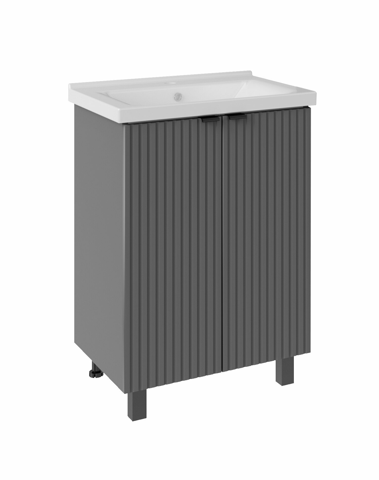 Подстолье ASB-Mebel Дора 60 с умывальником Миранда 60, серый