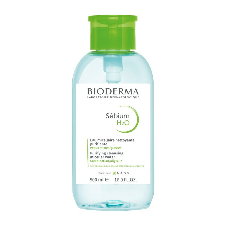 BIODERMA Sebium H2O Purifying cleansing micellar water Себиум Н2О Мицеллярная вода (помпа) 500 мл