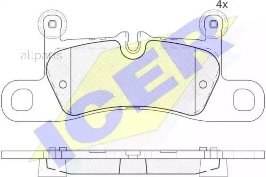 ICER 181987 Колодки дисковые задние