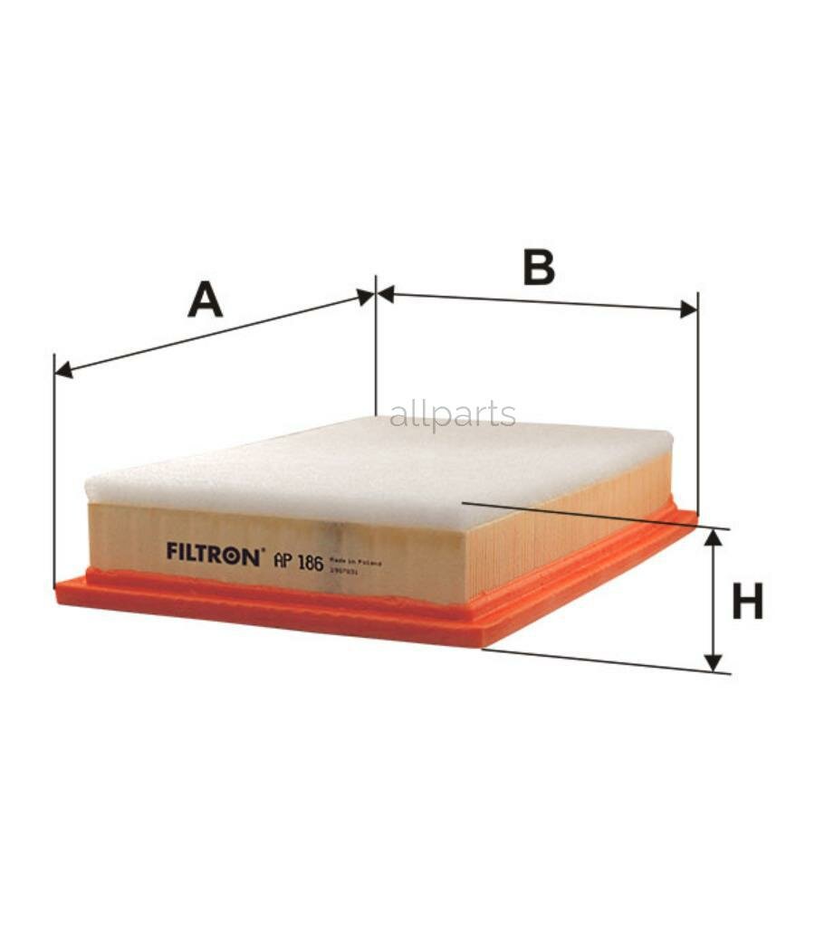 FILTRON AP186 Фильтр воздушный FORD: GALAXY I (WGR) 190 95-06 200 95-06 230 97-06 280 00-06 190 00-06 230 01-06 190 03-06 190 05-06, GALAXY MK I VAN (WGR) 200 96-06 280 00-06 190 9