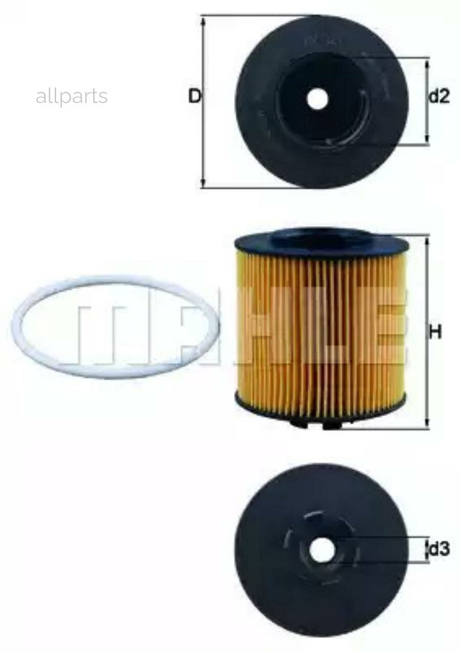MAHLE OX341D Mahle Фильтр масляный OX 341D