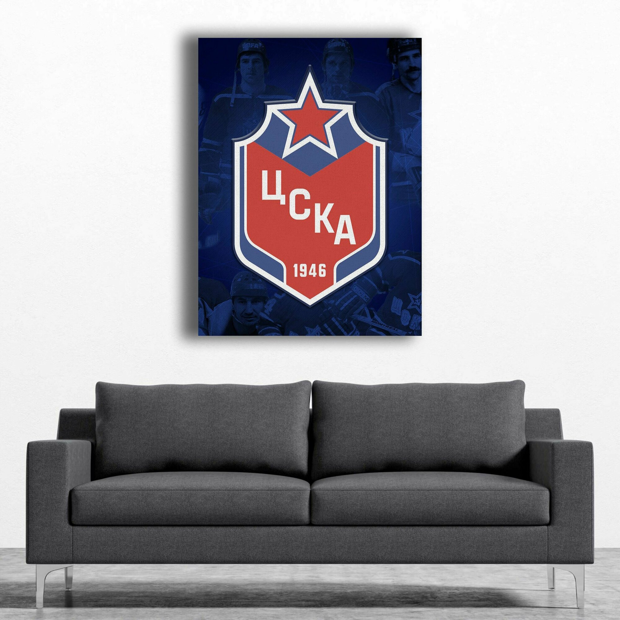Интерьерная картина на холсте / Хоккей / ЦСКА 40*60