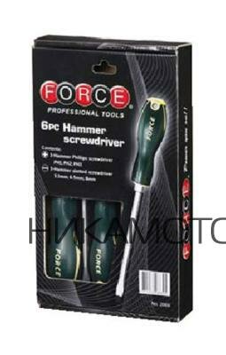 FORCE 2069 Набор ударных отверток 6пр