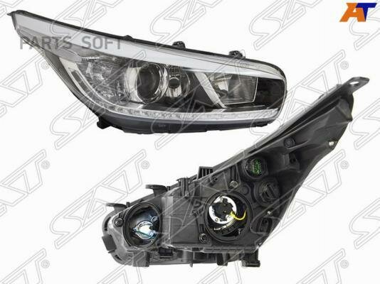 Фара Kia Ceed 12-18 (Справа/ Галоген/ ДХО/ С электрокорректором) SAT ST-223-1149RMLDEM2 | цена за 1 шт