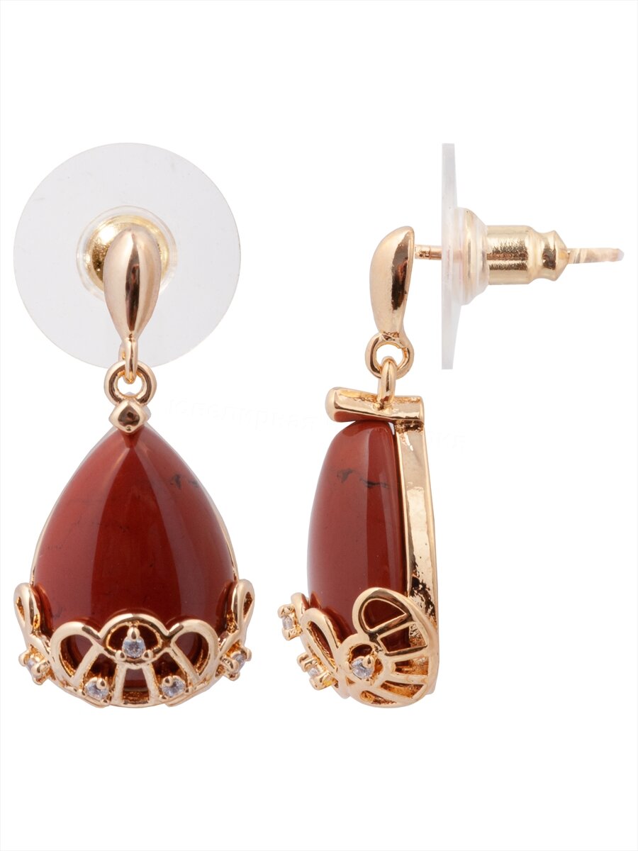 Серьги, яшма