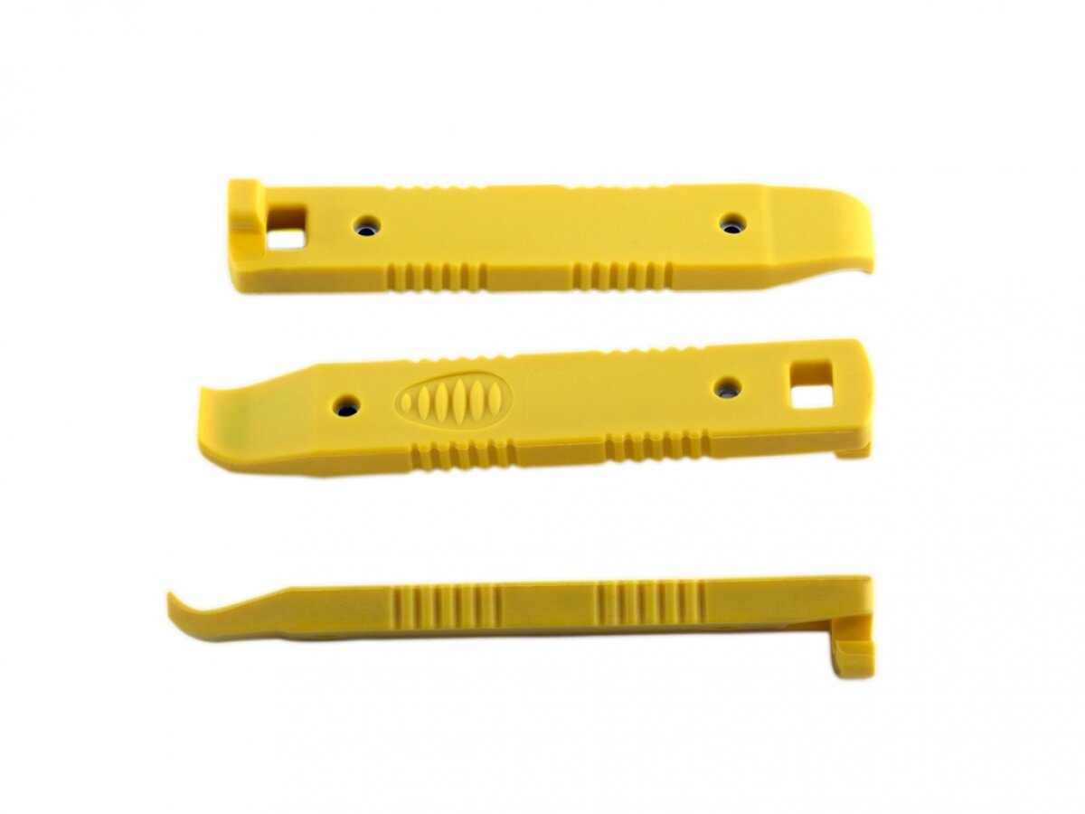 Монтажки нейлоновые со стальным сердечником CC TL10 эргоном. 115*20мм, с крючками (3шт) 103 гр, желтые CYCLE CLINIC AUTHOR