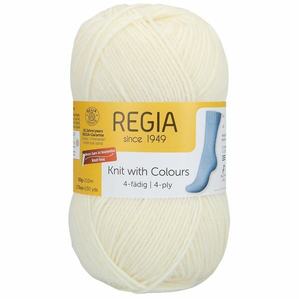 Носочная пряжа Regia 4-ply Uni (01992) 1 моток 50 г/210 м