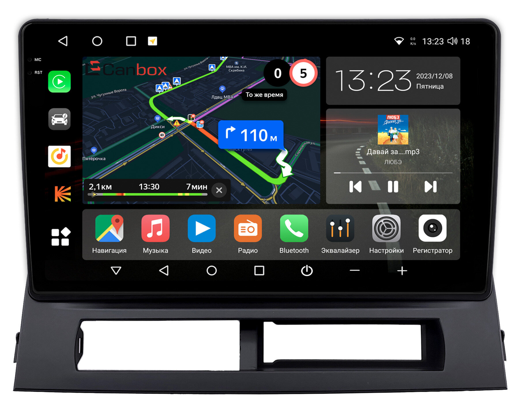 Штатная магнитола Toyota Prius 2 (XW20) 2003-2011 Canbox M-Line 2K 4177-9-0152 на Android 10 (4G-SIM, 2/32, DSP, QLed)