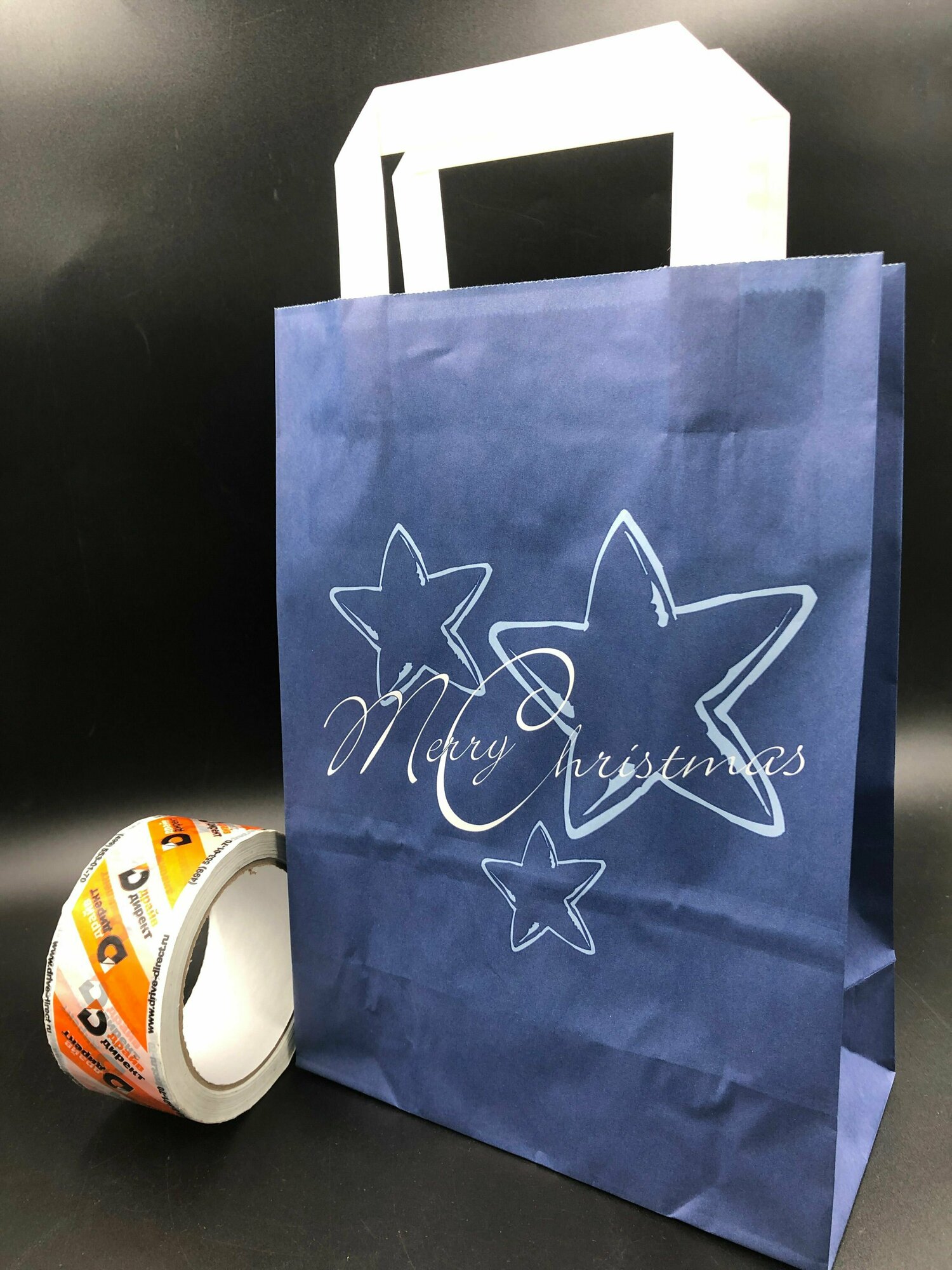 25 шт. Пакет Новогодний Topcraft Звезда синяя 320х420х140 арт.113