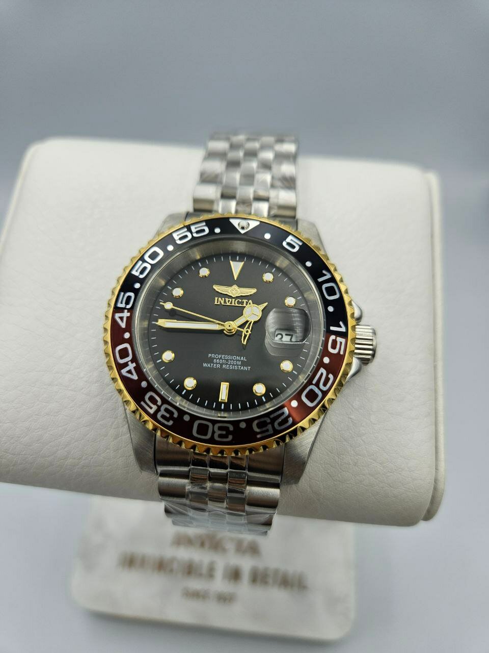 Наручные часы INVICTA Pro Diver, серебристый/черный/красный — фото 1