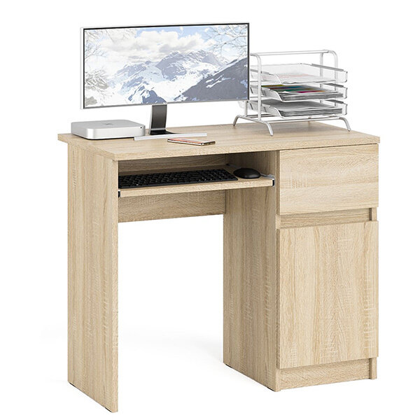 Стол компьютерный Мори МС-1 правый, цвет дуб сонома