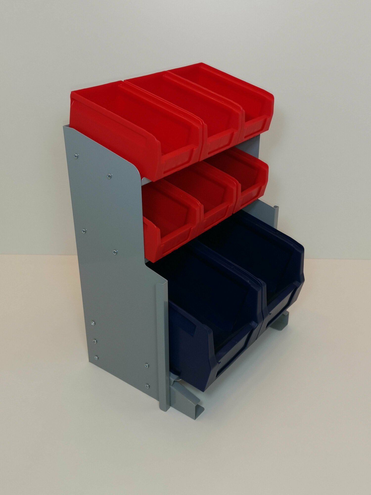 Органайзер для инструментов настольный, настенный, навесной с лотками для метизов, мелочей храния в гараже, доме