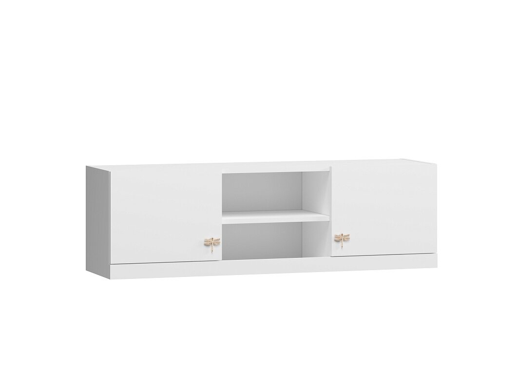 Антресоль МебельЛэнд24 Стрекоза - 2 МДФ Белый 120x32x37 двухдверный