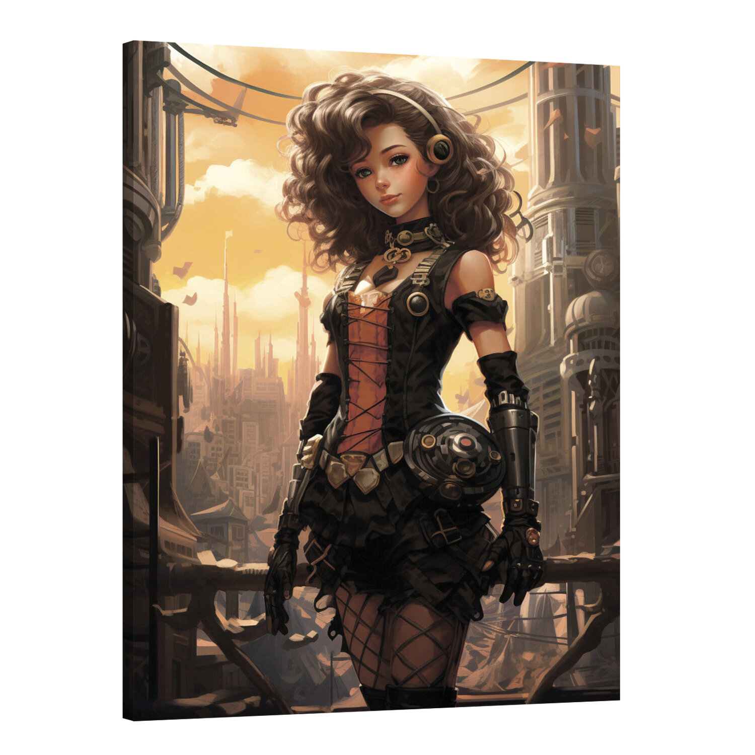 Интерьерная картина 50х70 "Девушка стимпанк"