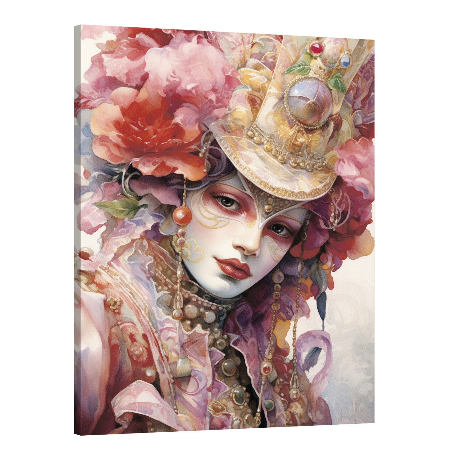 Интерьерная картина 50х70 "Тайны шутовского маскарада"