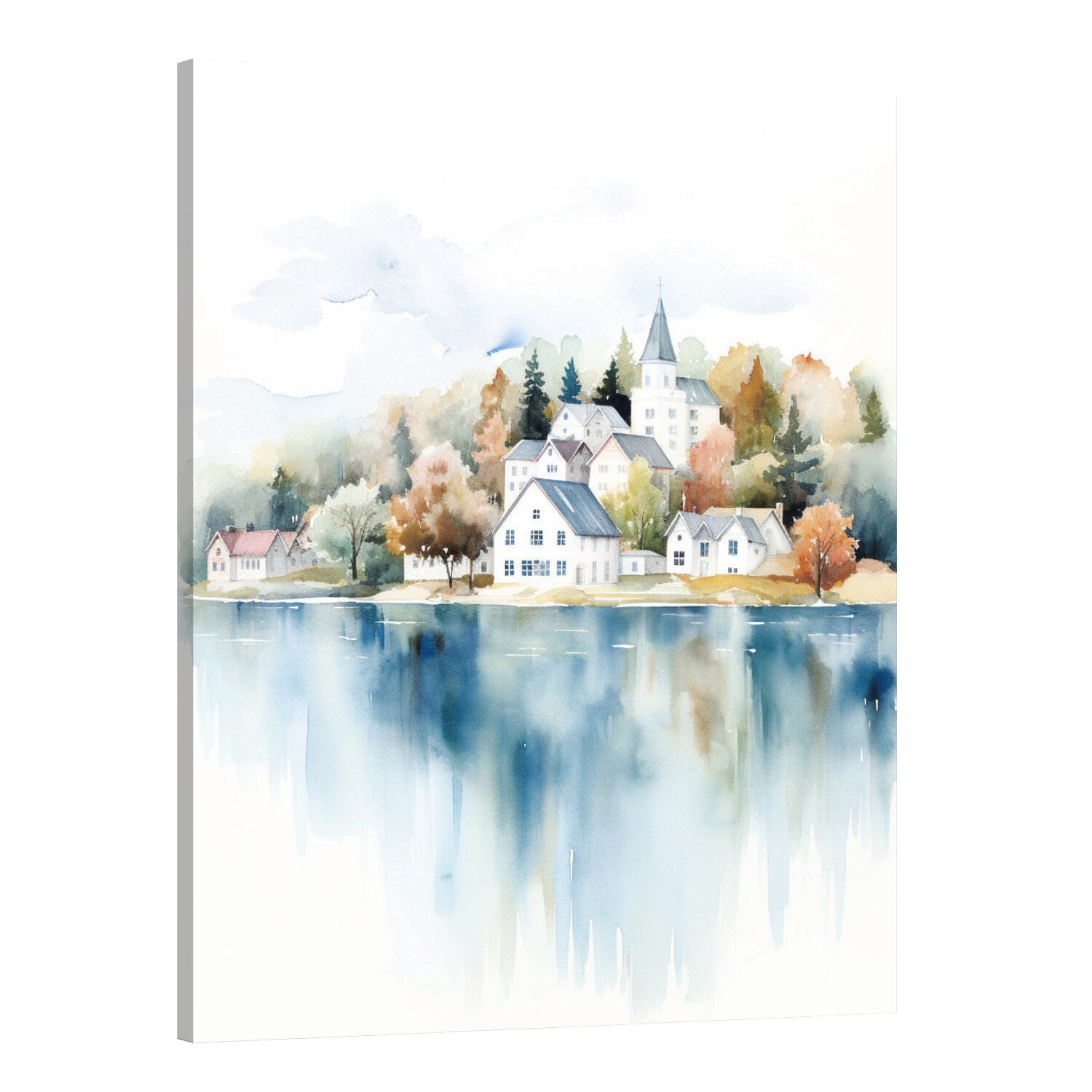 Интерьерная картина 50х70 "Деревня в стиле скандинавского дизайна"