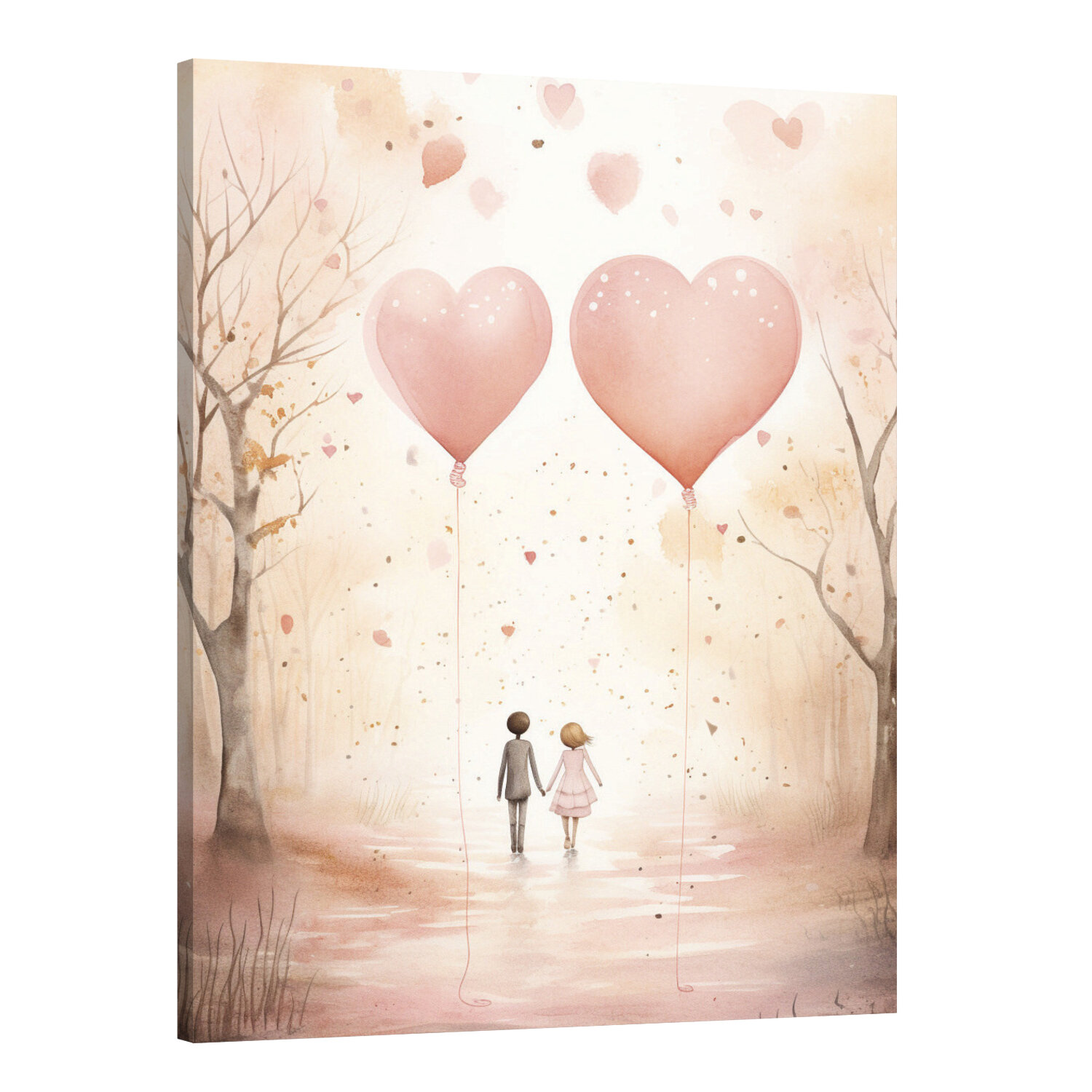 Интерьерная картина 50х70 "Встреча двух сердец"
