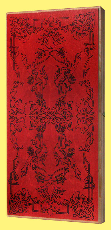 Нарды, шашки Спарта (цвет красное дерево, модель 2)