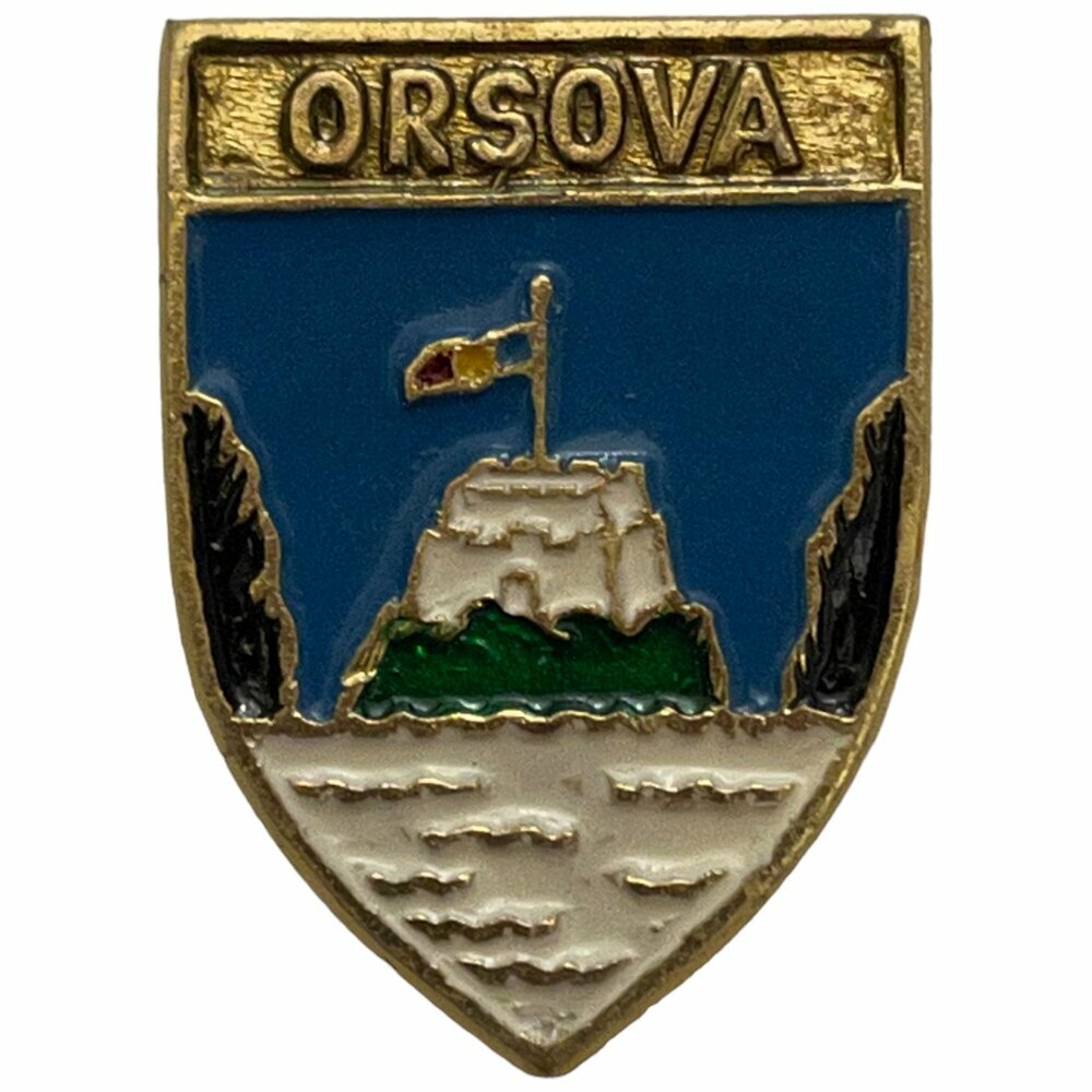 Знак "Оршова. Гербы Румынии" (Orsova) Молдавия 2001-2010 гг. (КЭМЗ)