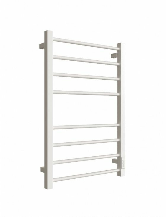 Полотенцесушитель двин S plaza neo 80/50 Электрический, диммер - блок управления на корпусе квадратная труба, цвет Белый, с кабелем