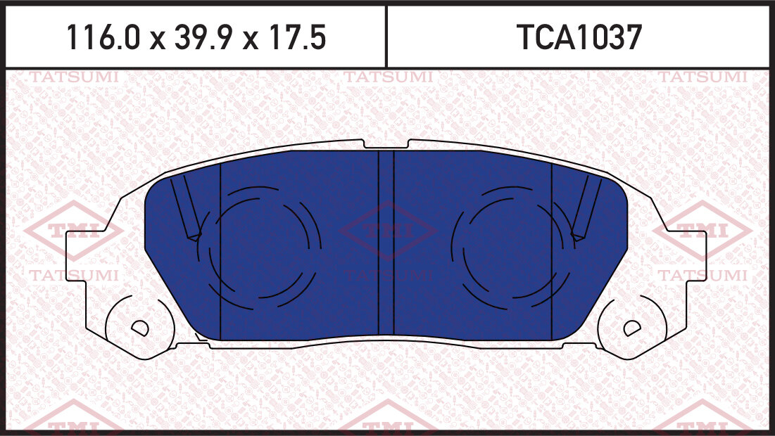 Колодки тормозные дисковые зад TATSUMI TCA1037