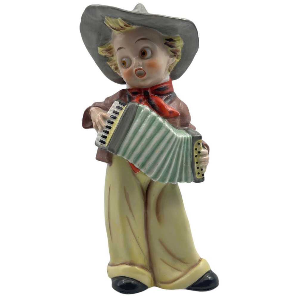 Фарфоровый светильник "Мальчик с гармошкой" 1932 г. Дюссельдорф, Германия