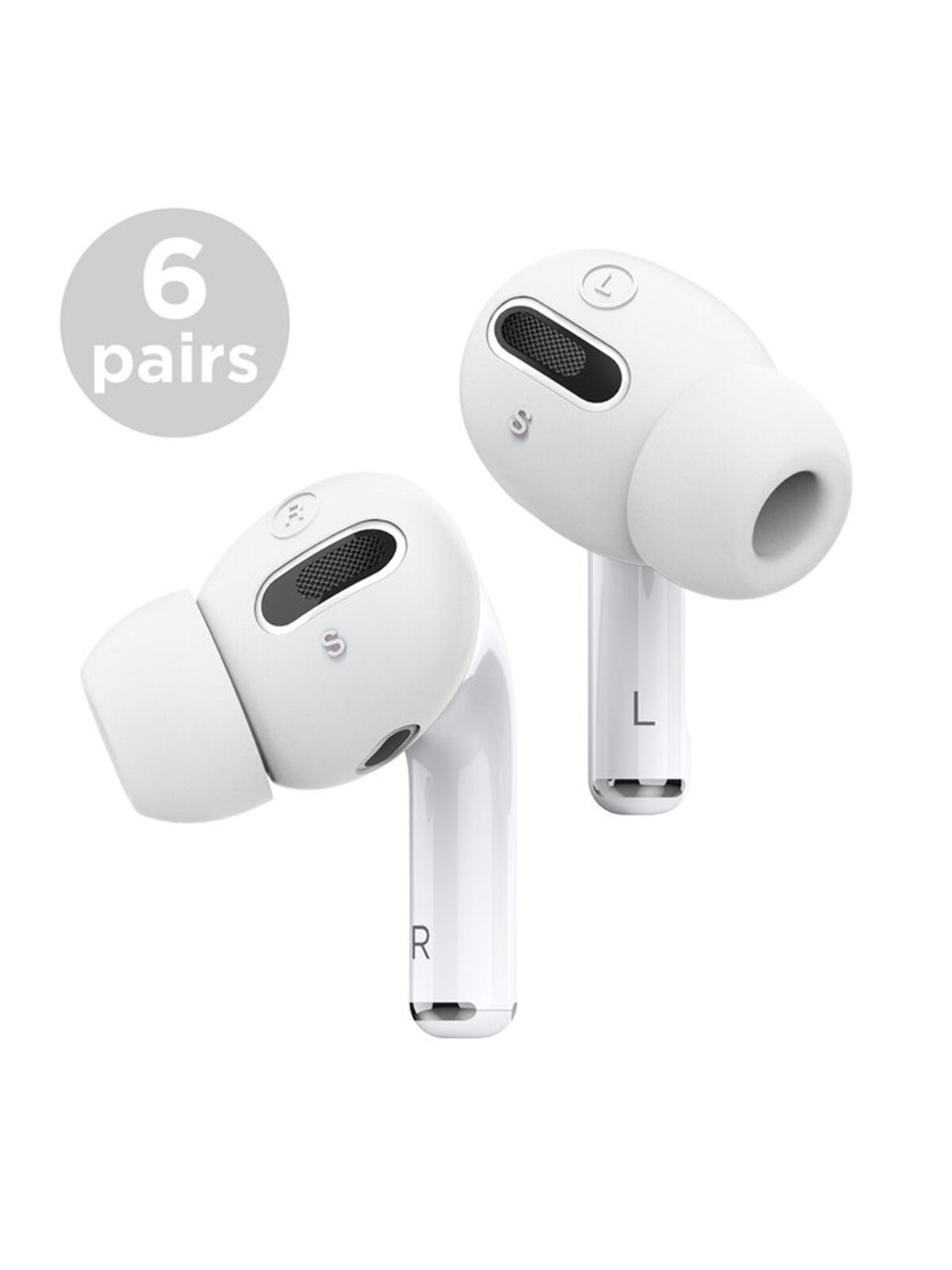 Elago для AirPods Pro накладки на наушники EarBuds Cover +6 Tips White
