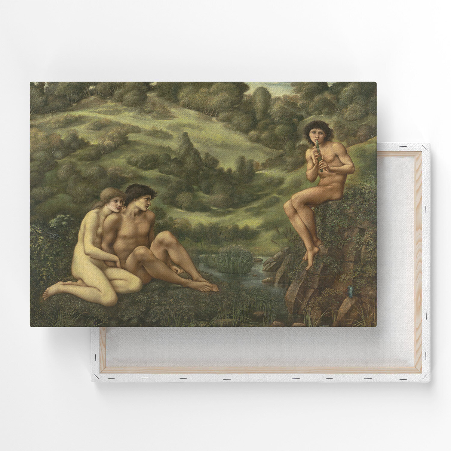 Картина на холсте, репродукция / Эдвард Бёрн-Джонс - The garden of Pan / Размер 80 x 106 см
