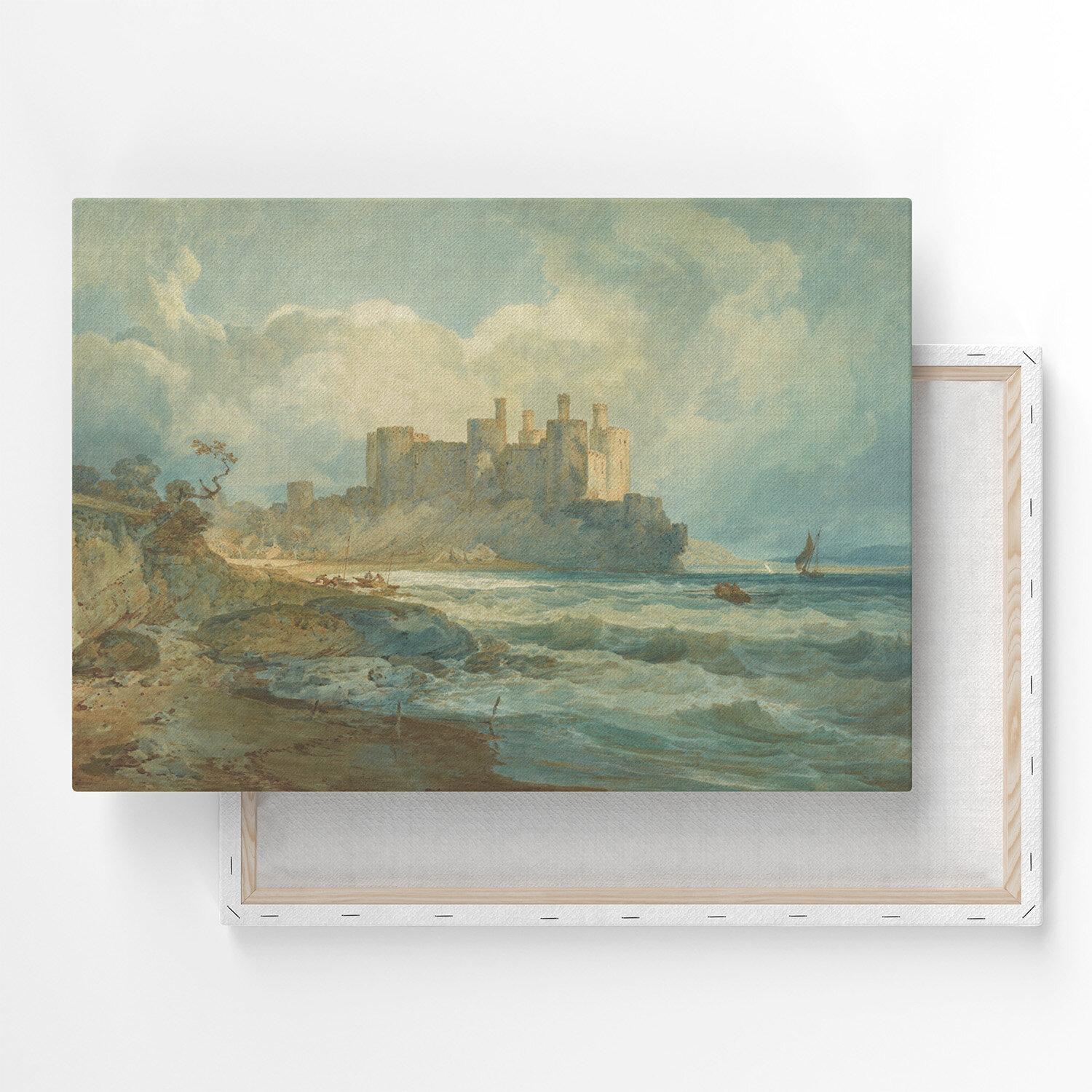 Картина на холсте, репродукция / Уильям Тёрнер - Conway Castle, North Wales / Размер 30 x 40 см