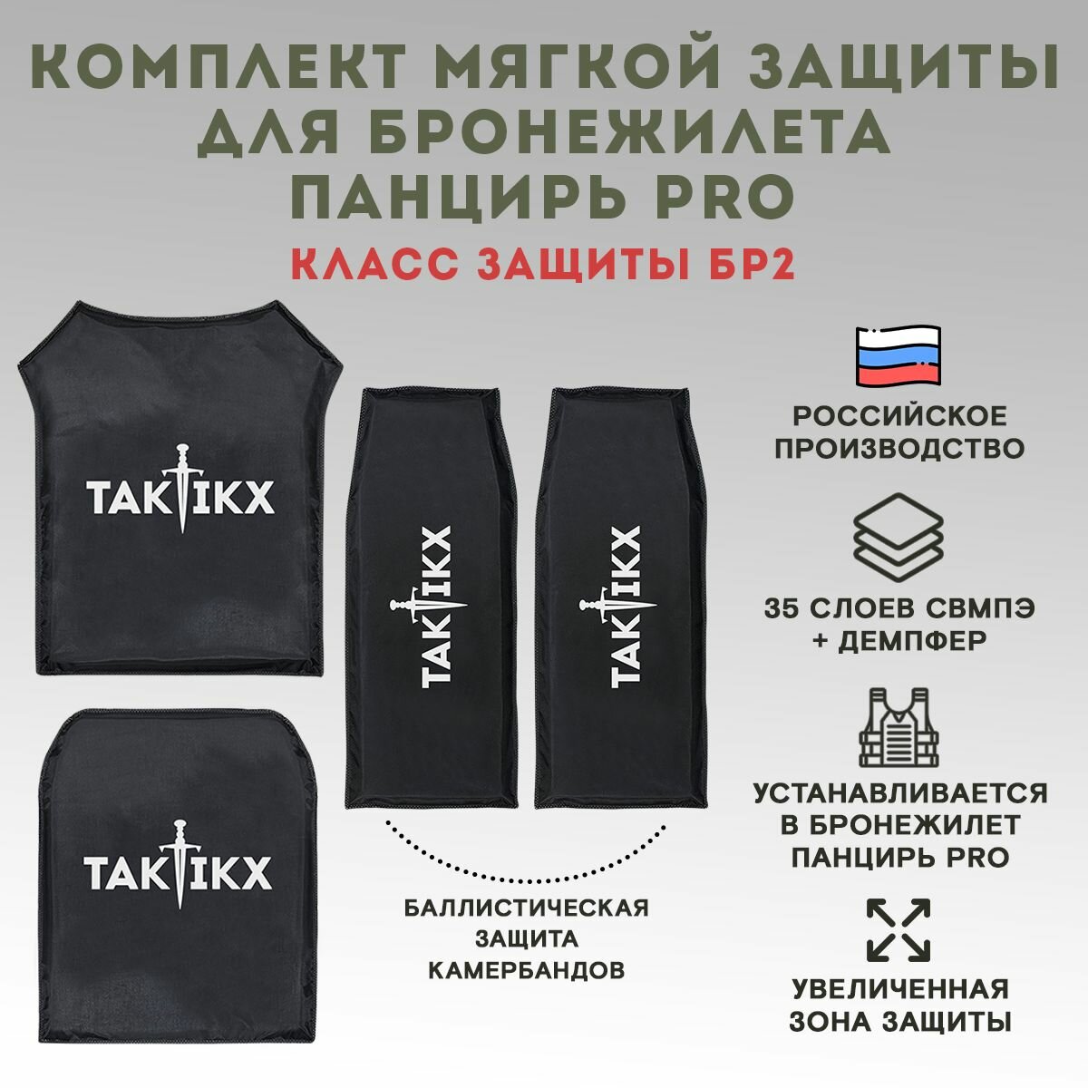 Комплект мягкой защиты панцирь PRO БР2