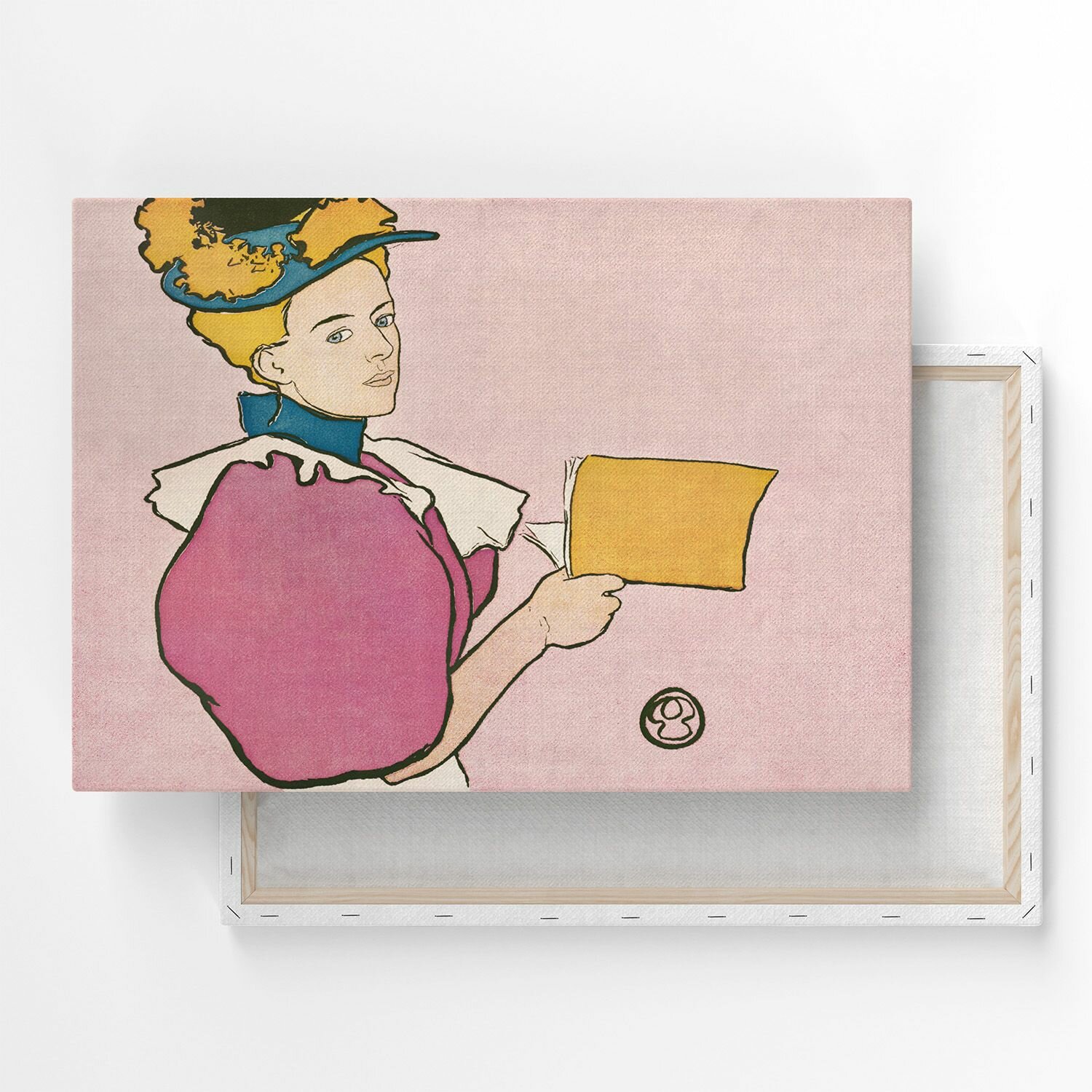 Картина на холсте, репродукция / Эдвард Пенфилд - Woman holding book / Размер 60 x 80 см