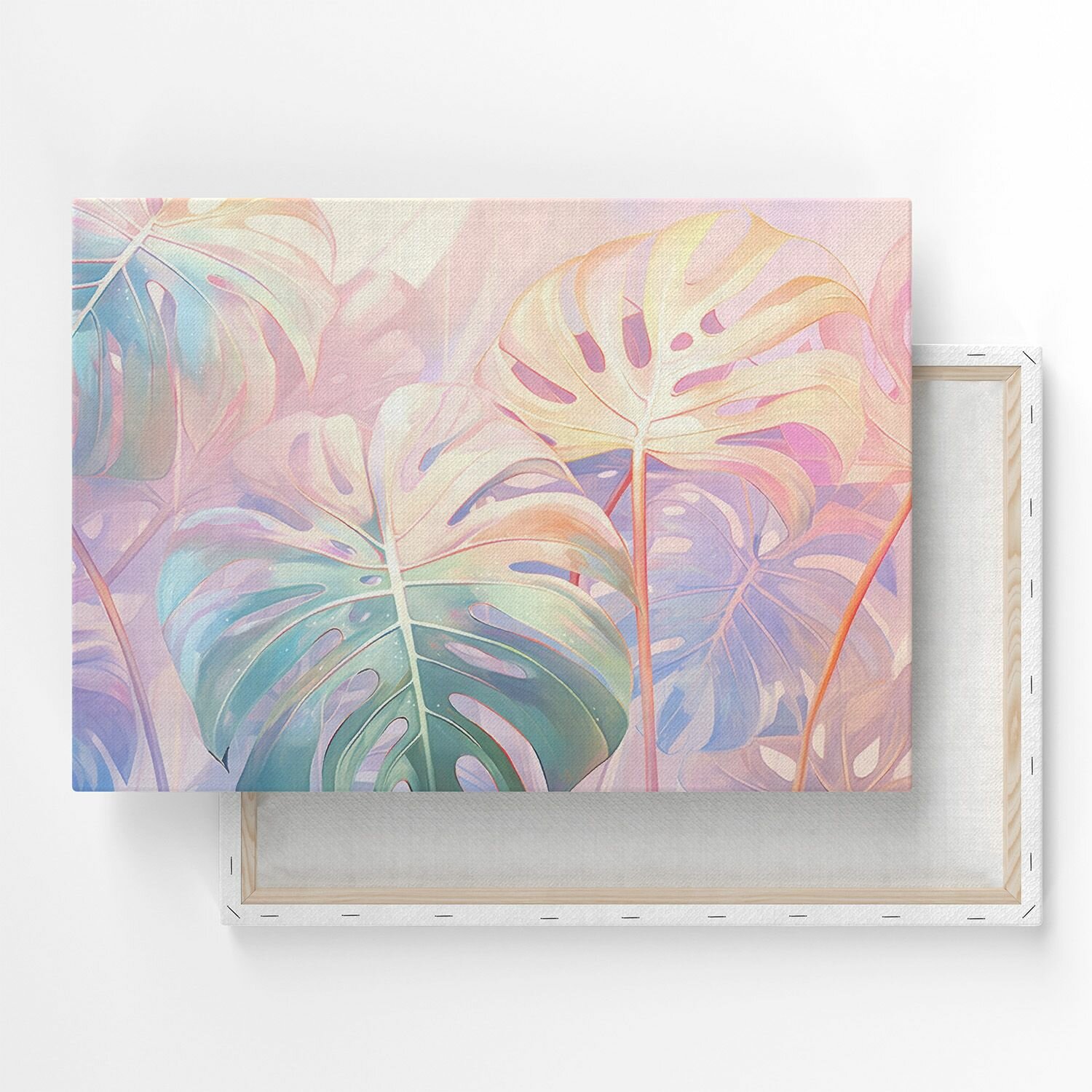 Картина на холсте, репродукция / Перламутровые листья / Размер 60 x 80 см