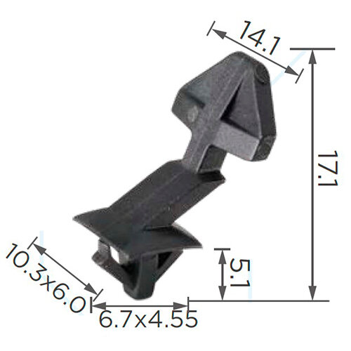 Клипса уплотнителя двери/капота/багажника (OEM: 6107106XKZ16A) 775587