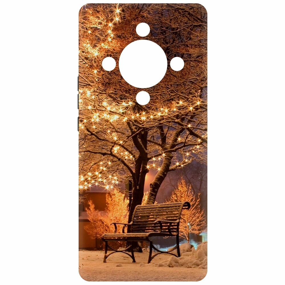 Чехол-накладка Krutoff Soft Case Зимний парк для Honor X9b черный