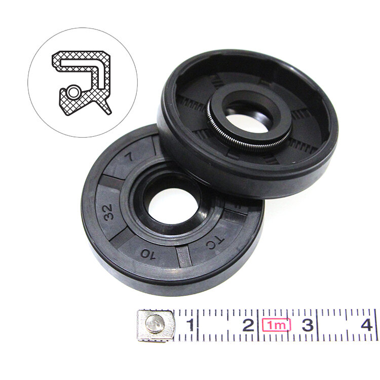 Манжета армированная (Сальник) 10х32х7 (тип 2 / TC) 70NBR (упаковка 2 шт.)